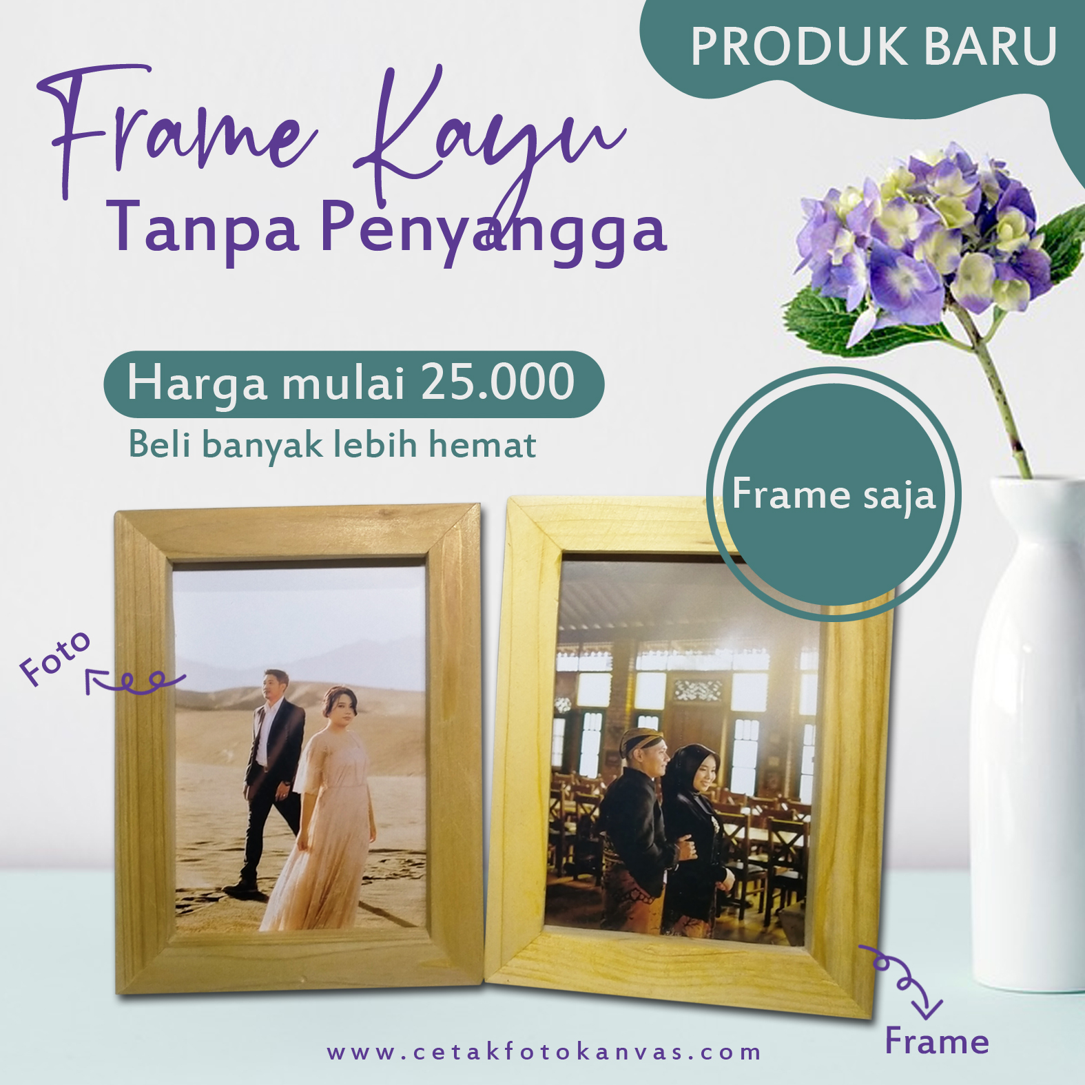 FRAME KAYU MINI – CETAK FOTO KANVAS